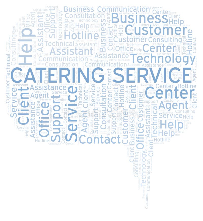 Catering Service Word Cloud Stock Illustration - Illustration of ...