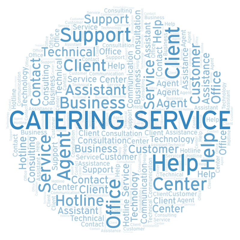 Catering Service Word Cloud. Stock Illustration - Illustration of ...