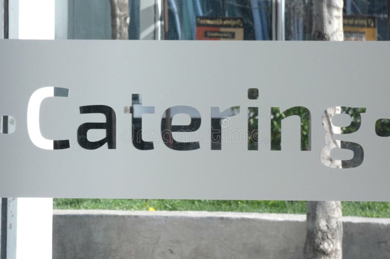 Catering Sign stock image. Image of iron, service, poster - 330421537