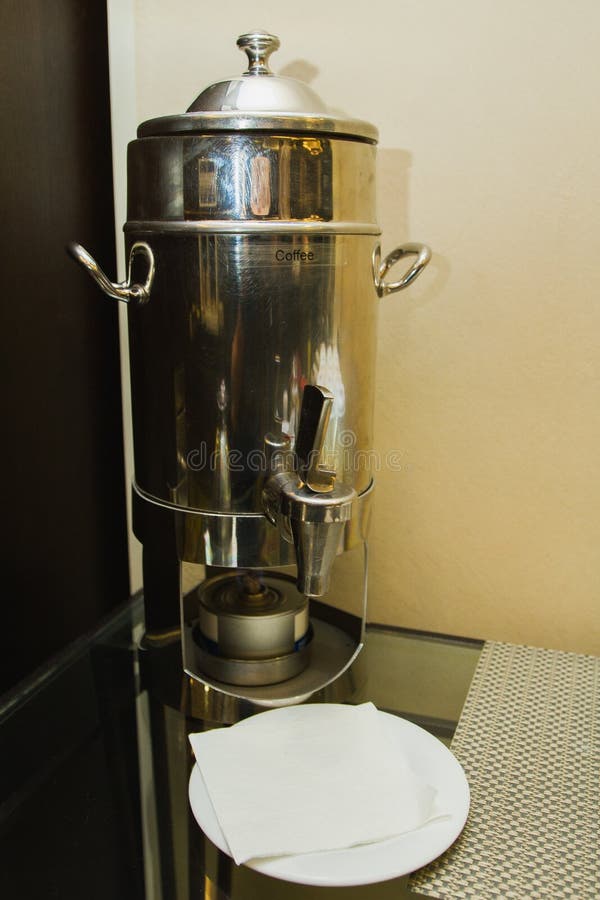 Catering - a Silver Coffee Maker at Press Conference Stock Photo ...