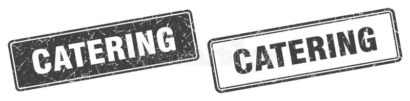 Catering Stamp Set. Catering Square Grunge Sign Stock Vector ...