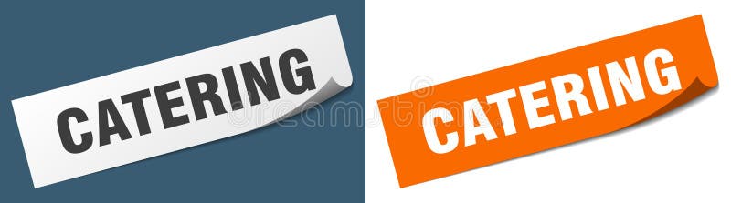 Catering Sticker. Catering Square Sign Stock Vector - Illustration of ...