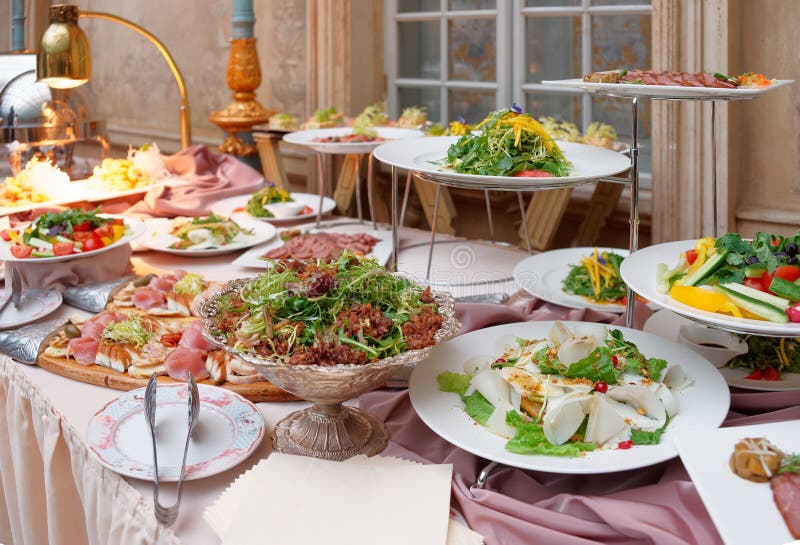 Table full of food stock photo. Image of delicious, dish - 4091728