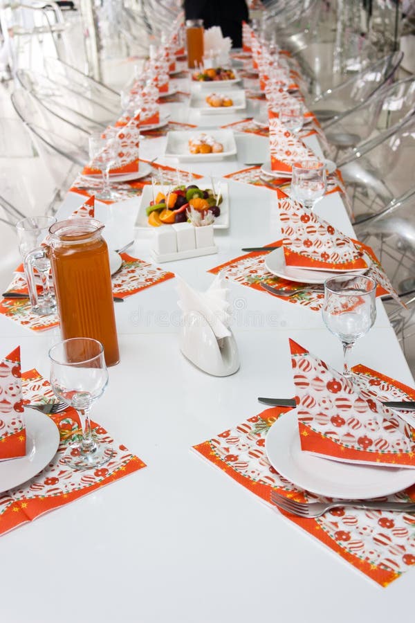 Catering table set stock image. Image of meal, dish, industry - 17805835