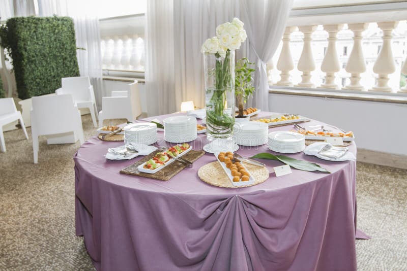 Catering table set stock image. Image of luxury, delicious - 52548491