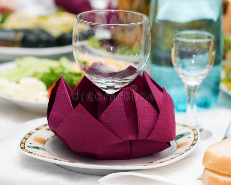 Catering Table Set Service With Silverware Picture. Image: 26196959