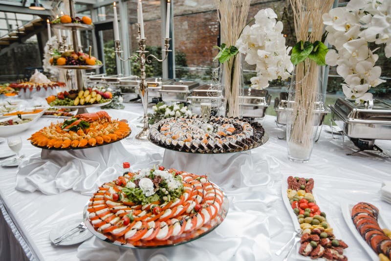 Catering Wedding Buffet for Events Stock Image - Image of cuisine ...