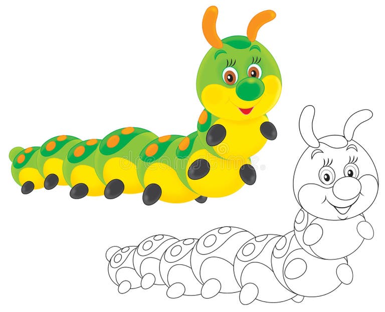 Caterpillar Outline Stock Illustrations – 3,177 Caterpillar Outline ...
