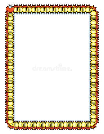 Caterpillar Border stock vector. Illustration of border - 16400571