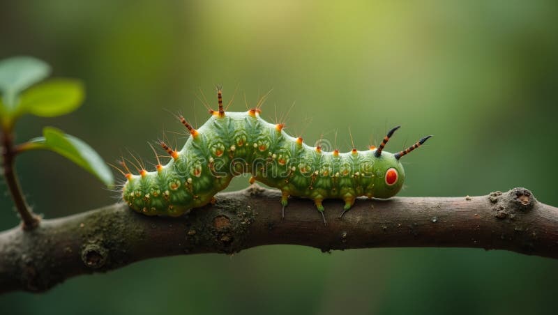 Caterpillar at Branchs Edge Ready To Transform into Butterfly ...