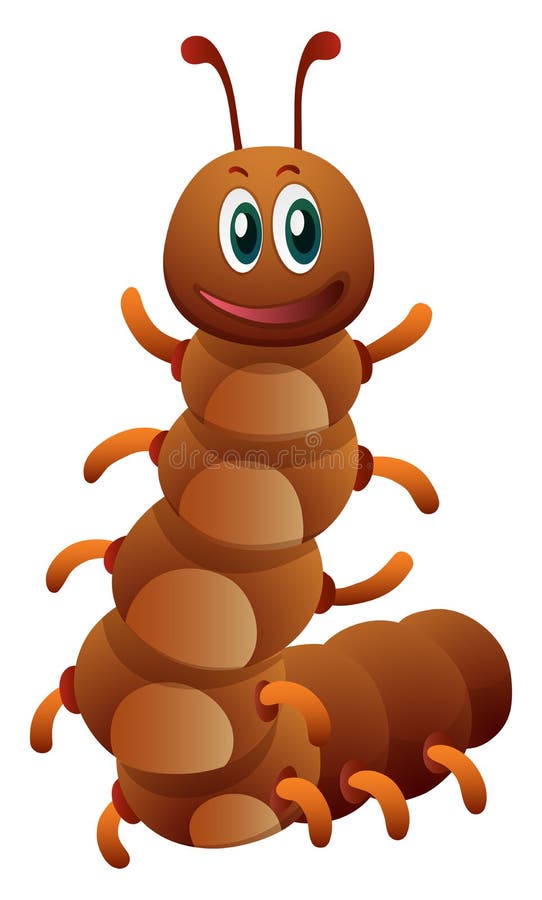 A Brown Caterpillar Cartoon Stock Vector - Illustration of character ...