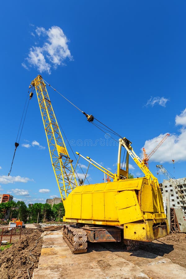 Caterpillar crane stock image. Image of business, construction - 42442753