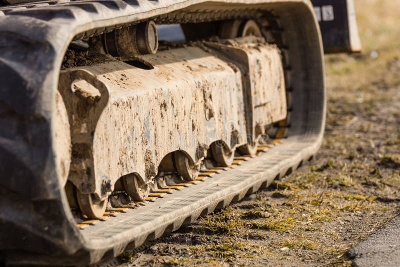 Caterpillar drive stock image. Image of dirt, steel, chain - 88611207