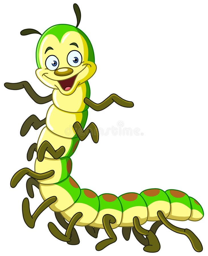 Caterpillar-duizendpoot vector illustratie. Illustration of beweging ...