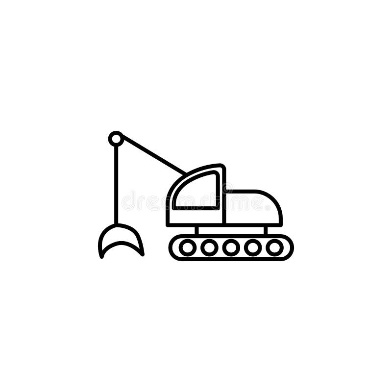 Caterpillar Excavator Icon. Element of Construction Machine Icon for ...
