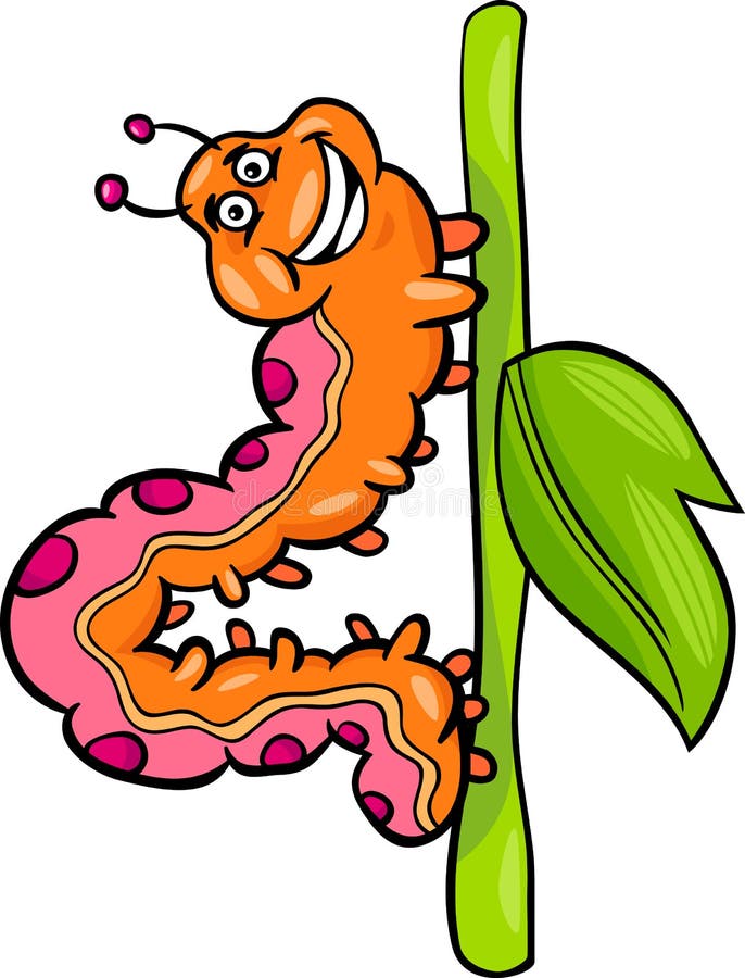 Caterpillar Insect Cartoon Illustration Stock Vector - Illustration of ...