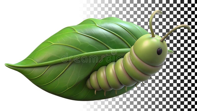 Caterpillar on Leaf, Insect Nature Wildlife Element Png Transparent ...