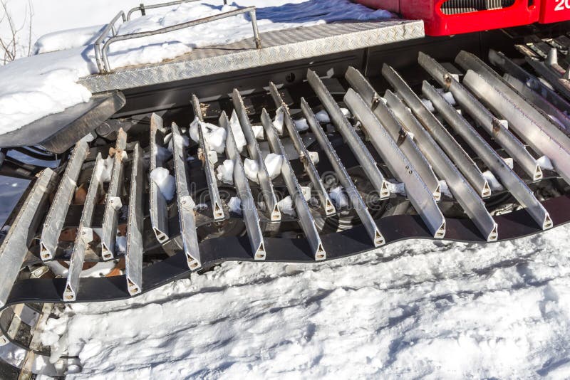 Caterpillar Snowcat in the Snow Stock Image - Image of season, snowcat ...