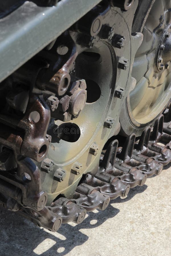 Caterpillar tracks of tank stock image. Image of mechanical - 12861495
