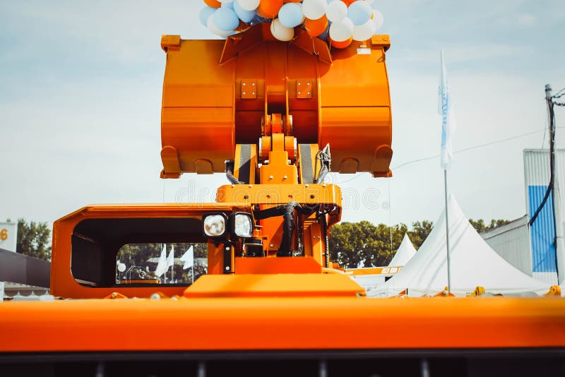 Caterpillar Tractor at the Exhibition Stock Photo - Image of bulldozer ...