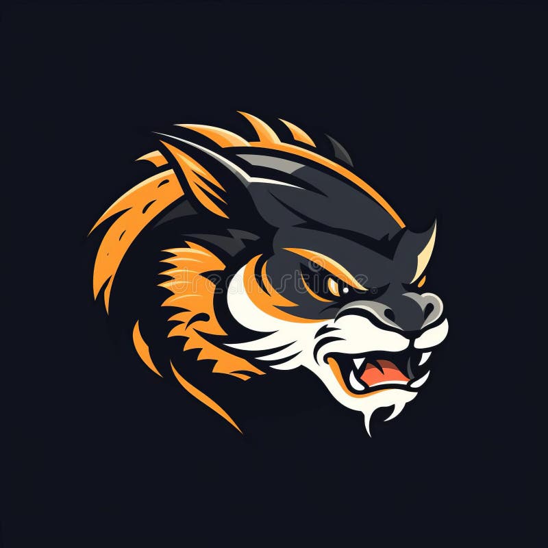 Simple Catfish Head Logo Design in Flat Graphic Style Stock ...