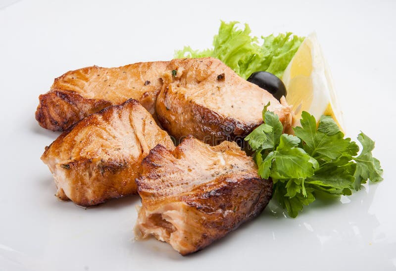 Catfish kebab stock image. Image of fillet, delicious - 90296001