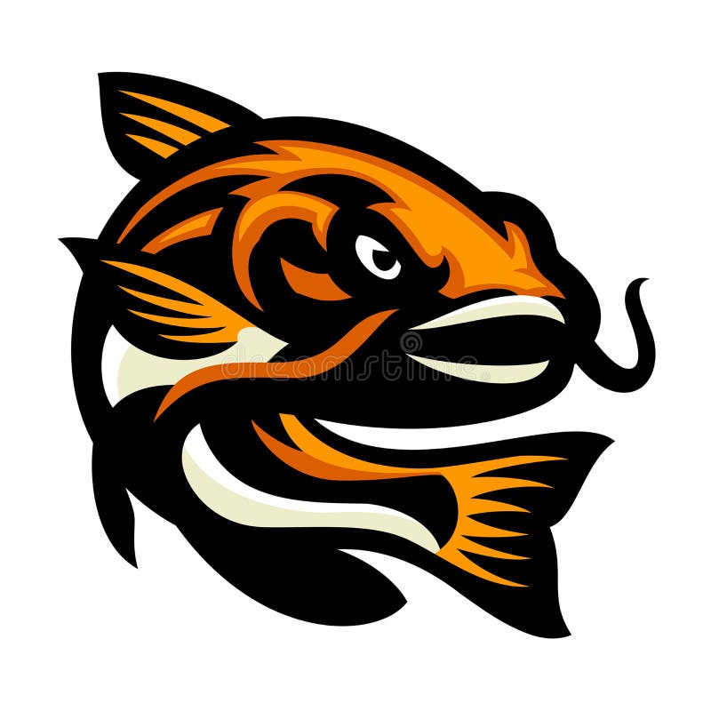 Catfish Mascot Logo Design Vector Illustration Stock Vector ...