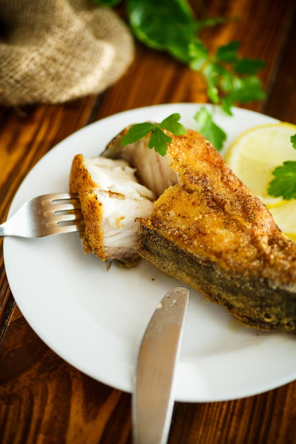 Roasted Catfish Fillet Served With Vegetables Stock Photo - Image of ...