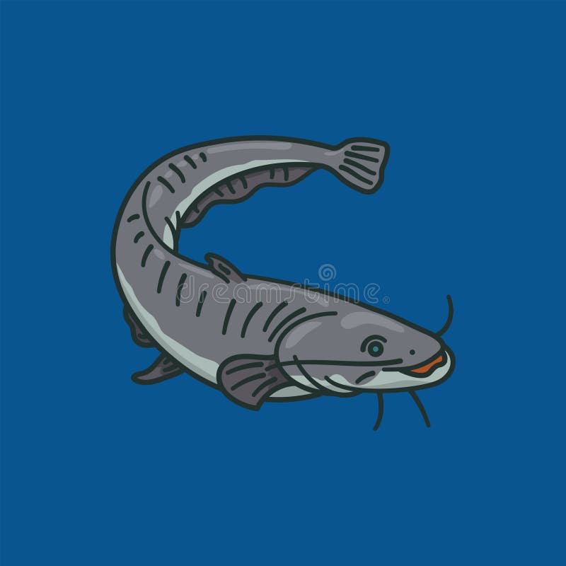 Catfish Vector Mascot Logo Design Stock Vector - Illustration of hook ...