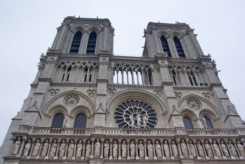 Notre Dame cathedral stock photo. Image of bricks, cross - 12725132