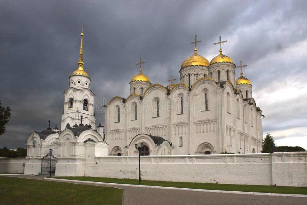 The Cathedral of the Assumption Stock Image - Image of storm, vladimir ...