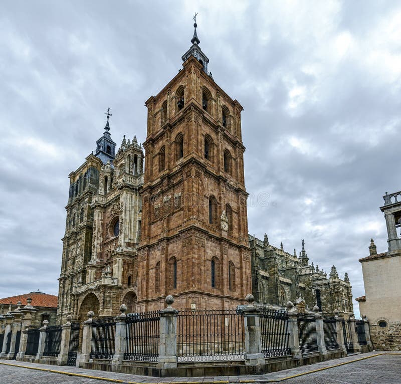 Cathedral of Astorga Spain stock photo. Image of europe - 81462668