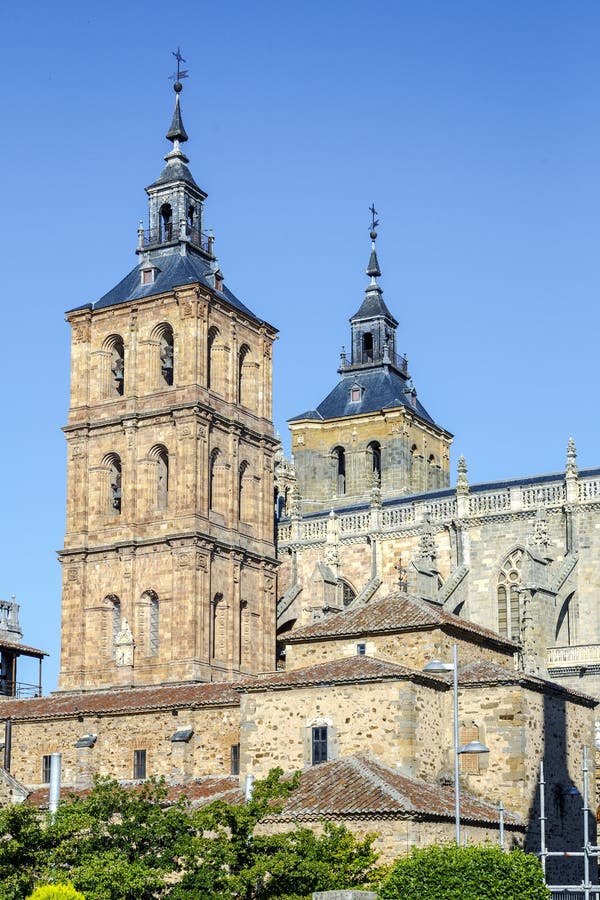 Cathedral of Astorga Spain stock image. Image of arches - 81463311