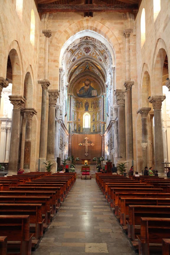 Cathedral-Basilica of Cefalu, Sicily Editorial Photography - Image of ...