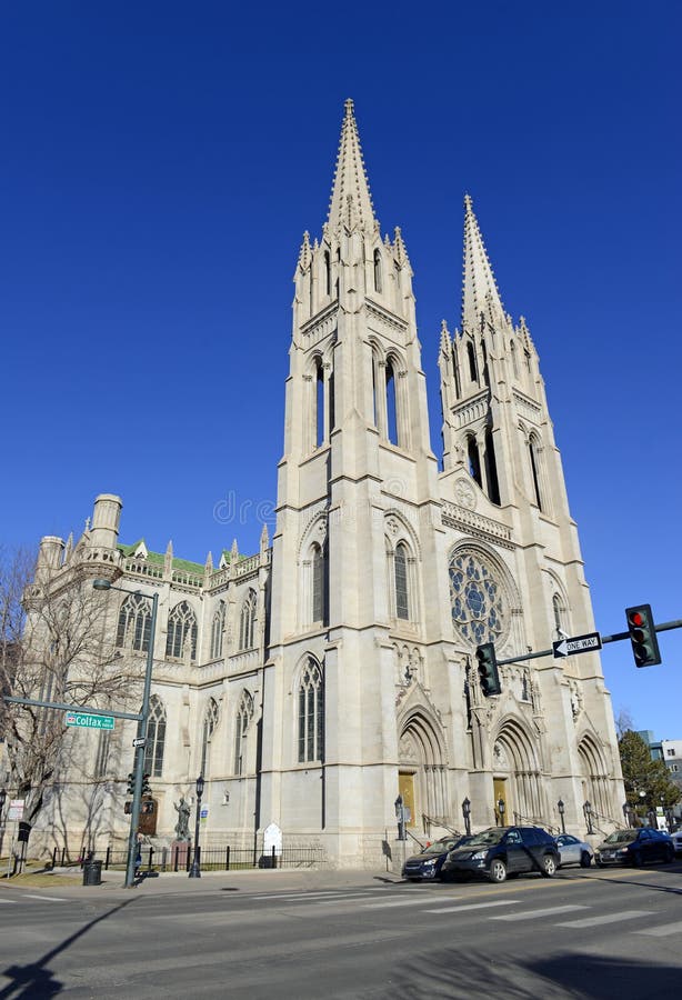 The Cathedral Basilica of the Immaculate Conception Stock Image - Image ...