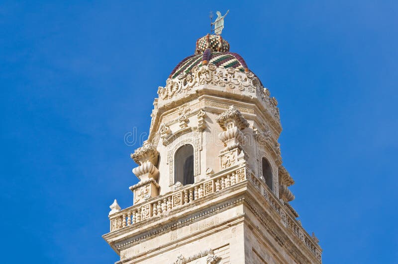 Cathedral Belltower. Lecce. Puglia. Italy. Stock Image - Image of ...