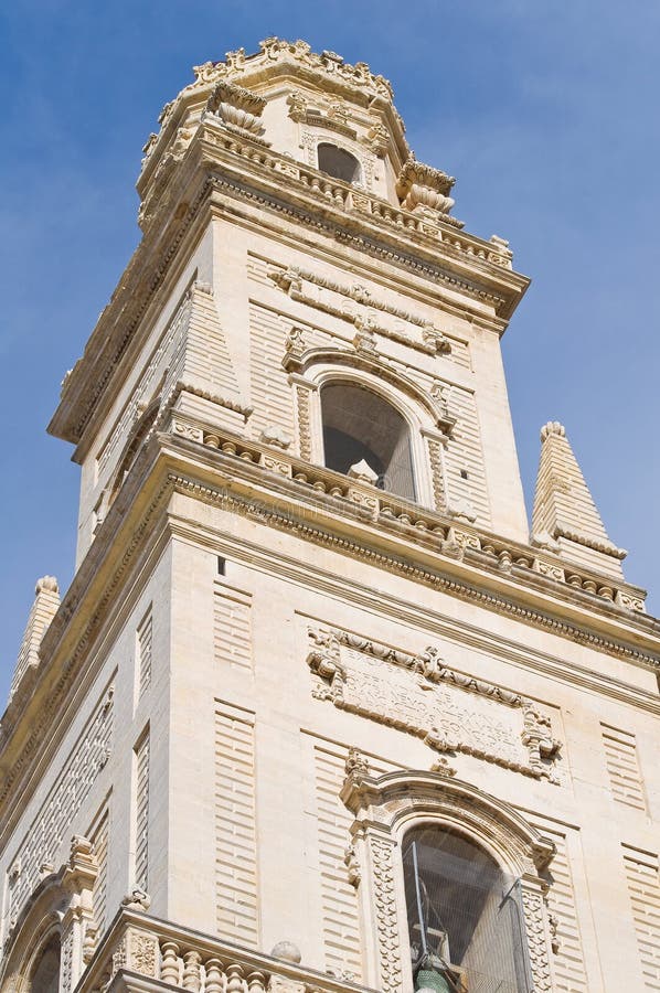 Cathedral Belltower. Lecce. Puglia. Italy. Stock Image - Image of ...