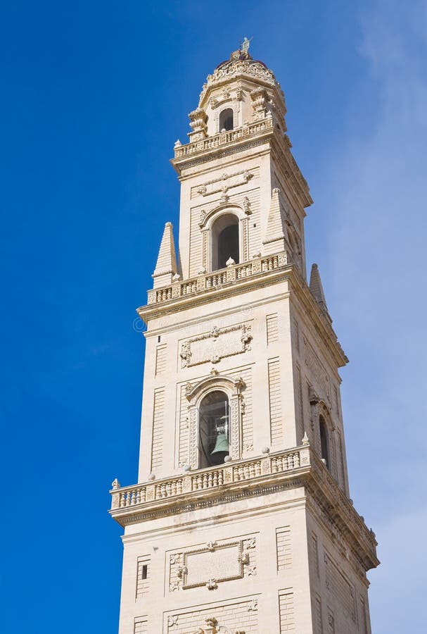 Cathedral Belltower. Lecce. Puglia. Italy. Stock Photo - Image of ...