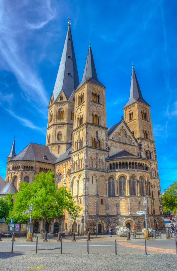 BONN, GERMANY, AUGUST 12, 2018: Munsterplatz in the Center of Bonn ...