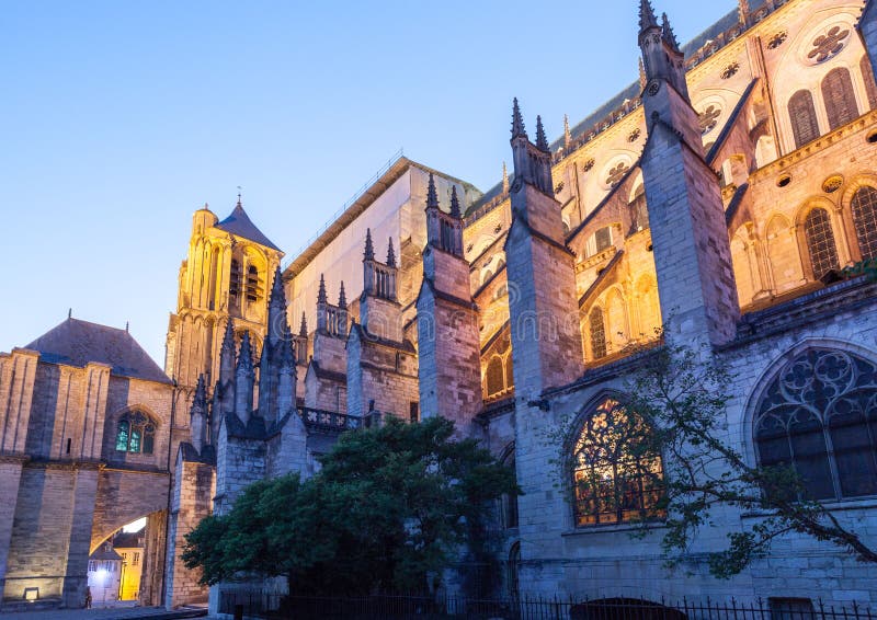 Cathedral Saint-Etienne, Bourges Stock Photo - Image of basilica ...