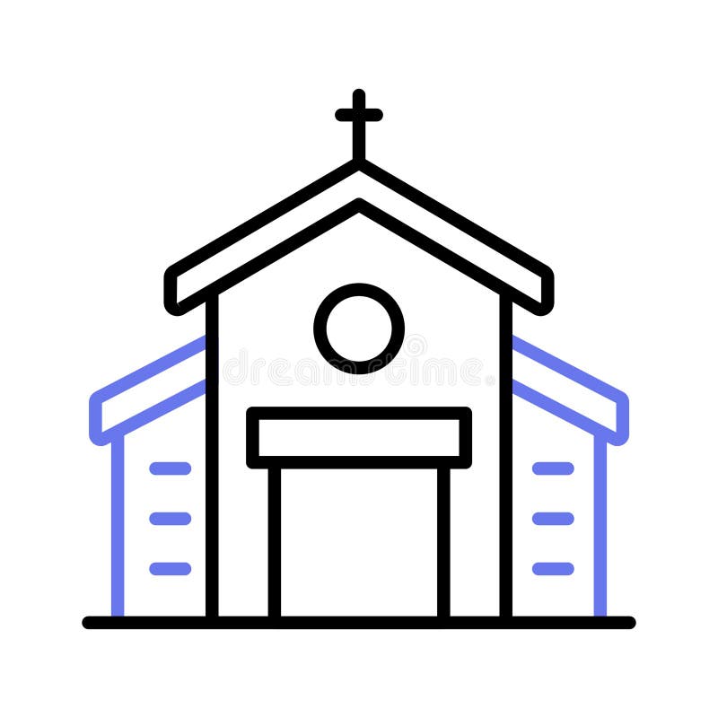 A Cathedral Building, Christian Wedding House, Church Editable Vector ...