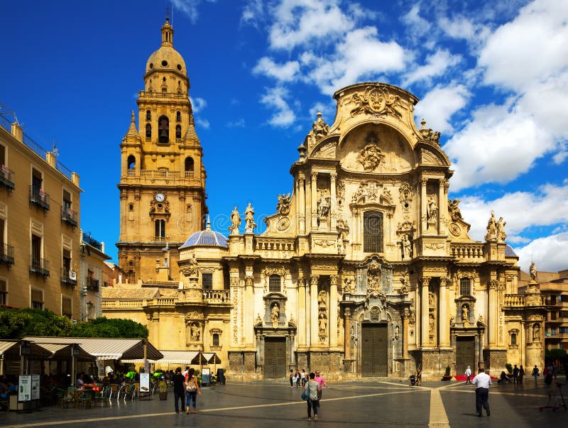 Cathedral Church of Saint Maria in Murcia, Spain Editorial Stock Image ...