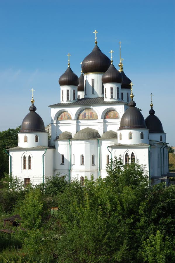 The Cathedral in Citadel of Dmitrov Town Stock Image - Image of fresco ...
