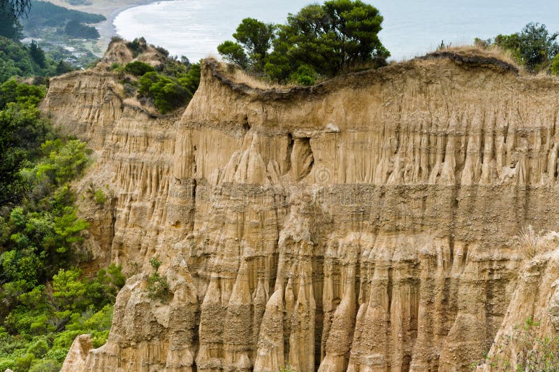 Cathedral Cliffs South Island of New Zealand Stock Photo - Image of ...