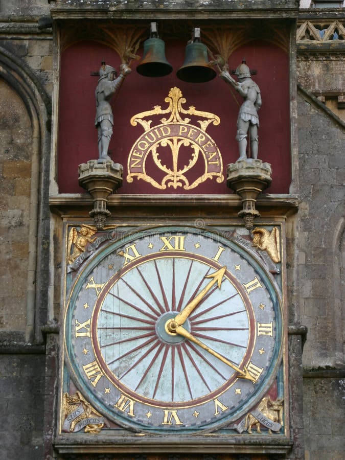 Cathedral Clock stock photo. Image of numeral, bells, knight - 1113558
