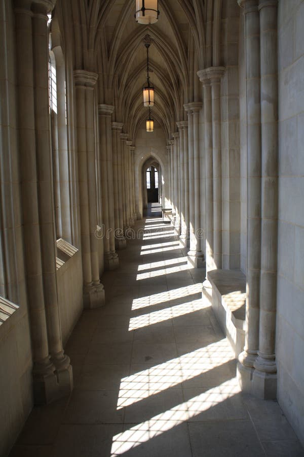 Cathedral Corridor stock image. Image of stone, church - 79487643