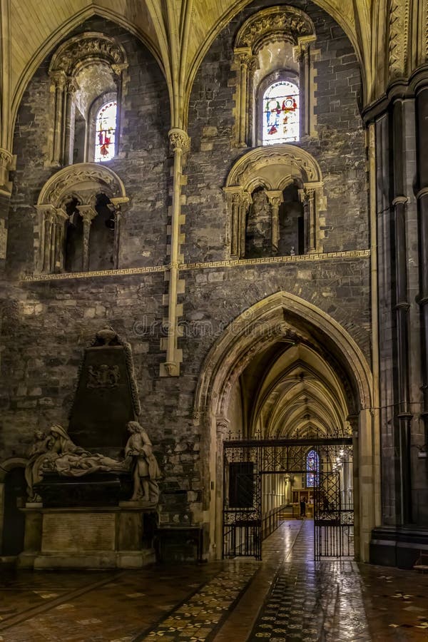 Interior View of Christ S Church Cathedral in Dublin, Ireland Stock Image - Image of arch ...