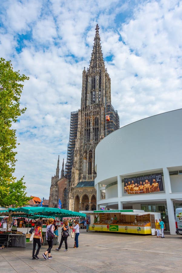 Cathedral in German Town Ulm Editorial Stock Image - Image of tourist ...