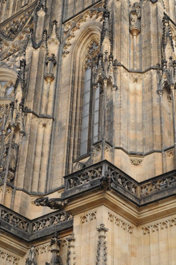 Cathedral in gothic style stock image. Image of dragons - 272192513