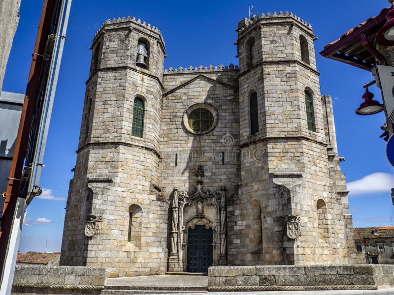 Cathedral of Guarda, Portugal Stock Photo - Image of destinations ...
